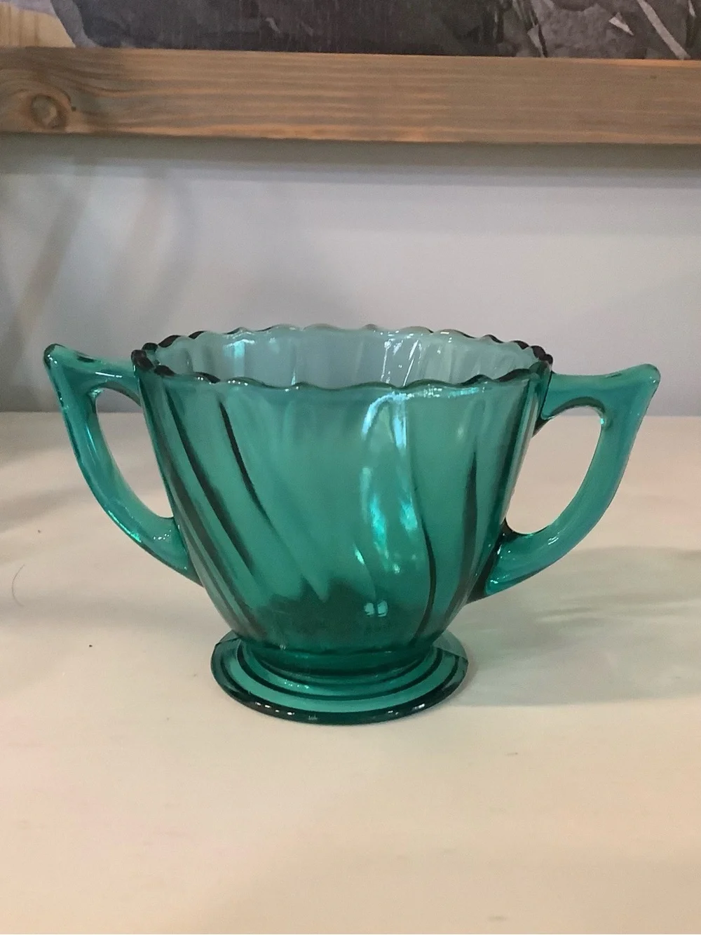 Jeanette Glass | Dining | Vtg Sugar Creamer Set Depression Glass Petal ...